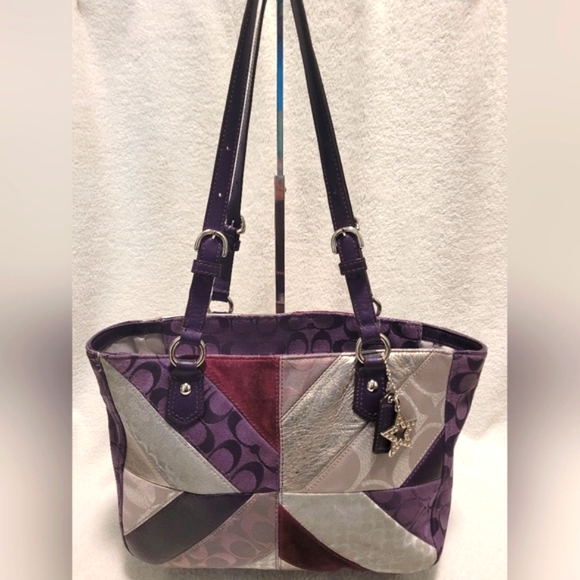 Coach | Bags | Coach Patchwork Chevron Shoulder Bag | Poshmark